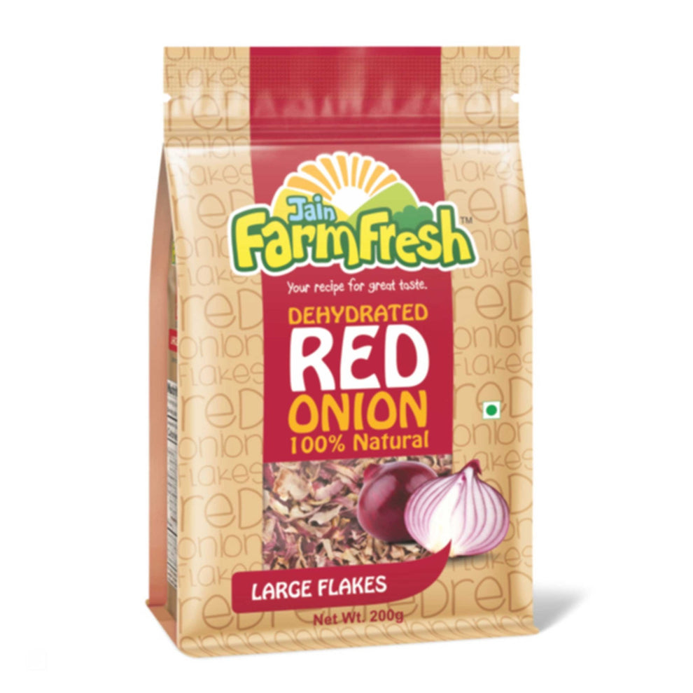 Jain Farm Fresh Dehydrated Red Onion Flakes - 200g – Jain Farm Fresh ...